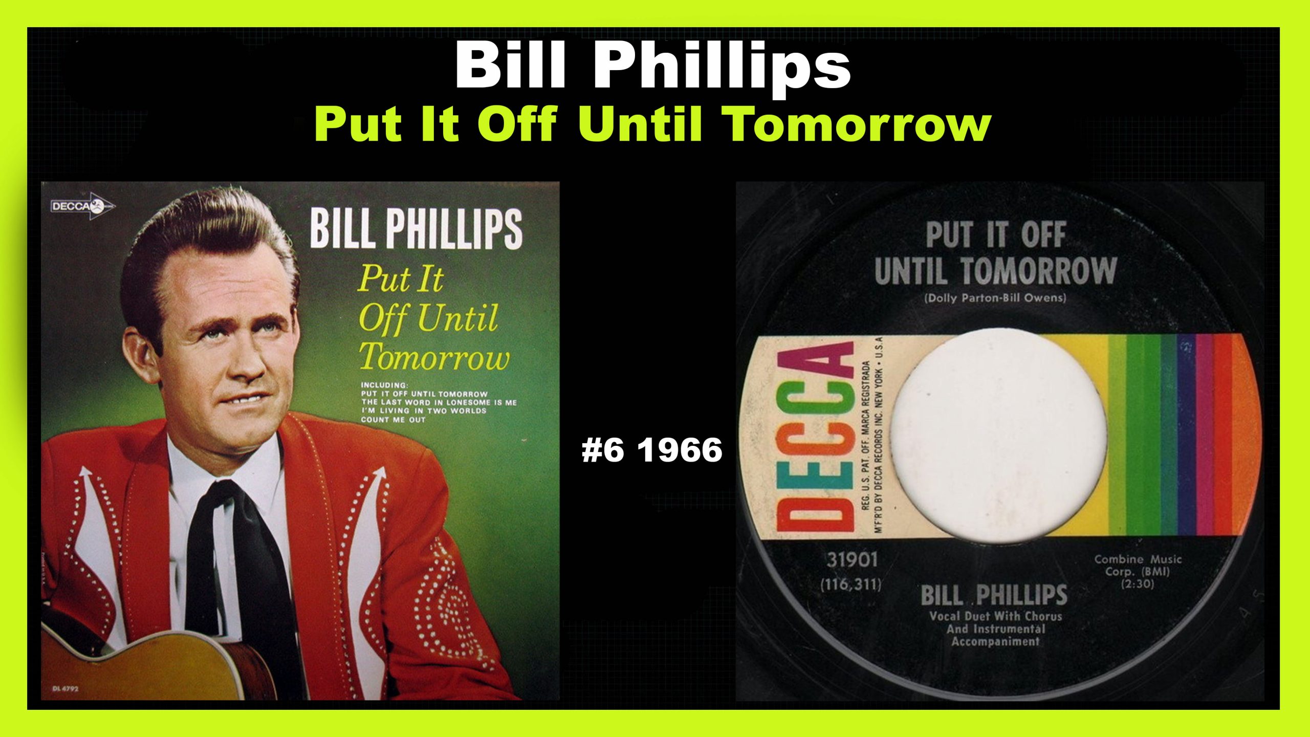 Bill Phillips - Put It Off Until Tomorrow